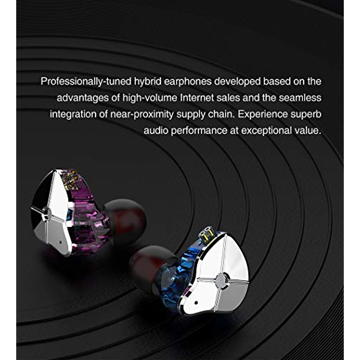 Senlee TRN ST1 in Ear Monitors 1DD + 1BA Dual Driver HiFi Earphones with 1Dynamic and Balanced Armature Drivers Earbuds(No Mic, Black)