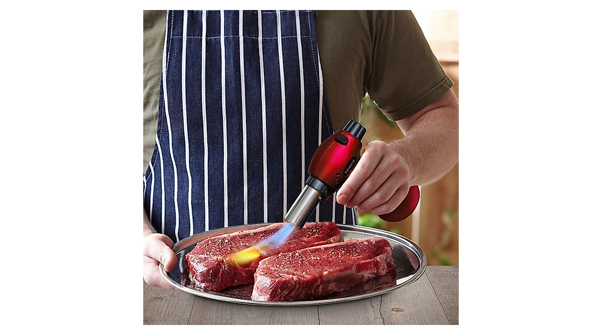 Chef's Culinary Butane Torch - Adjustable Flame & Safety Lock