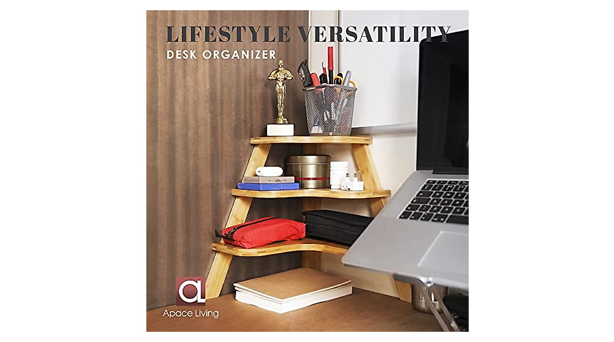 Stylish Bamboo Kitchen Organizer - Space-Saving 3-Tier Shelf