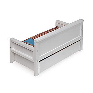 Badger Basket Toy Doll Sofa and Daybed Combo with Trundle Bed for 18 inch Dolls - White/Multi