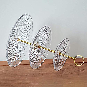 Artliving Acrylic Clear 3-Tier Cupcake Stand Cake Stand Dessert Stands Plate Tea Party Serving Platter Display Tower