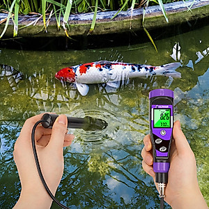 UIUZMAR Smart Dissolved Oxygen Meter Kit with Spare Components Electronic Portable DO Tester with Reinforced Polarographic Probe for Aquaculture Fish Tank Wastewater Treatment