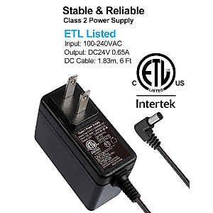 24V Power Adapter for Polycom SoundPoint 320 330 335 430 450 550 560 601 650 670 IP Business Phones, AC DC Power Supply Cord Charger, P/N 1465-42340-001