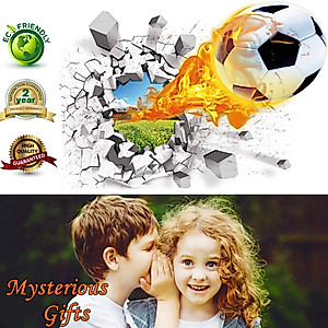 Test-Rite Soccer Wall Decals for Boys Rooms - Multicolor Vinyl Stickers - Modern Sports Wall Decor - Reusable Wall Stickers