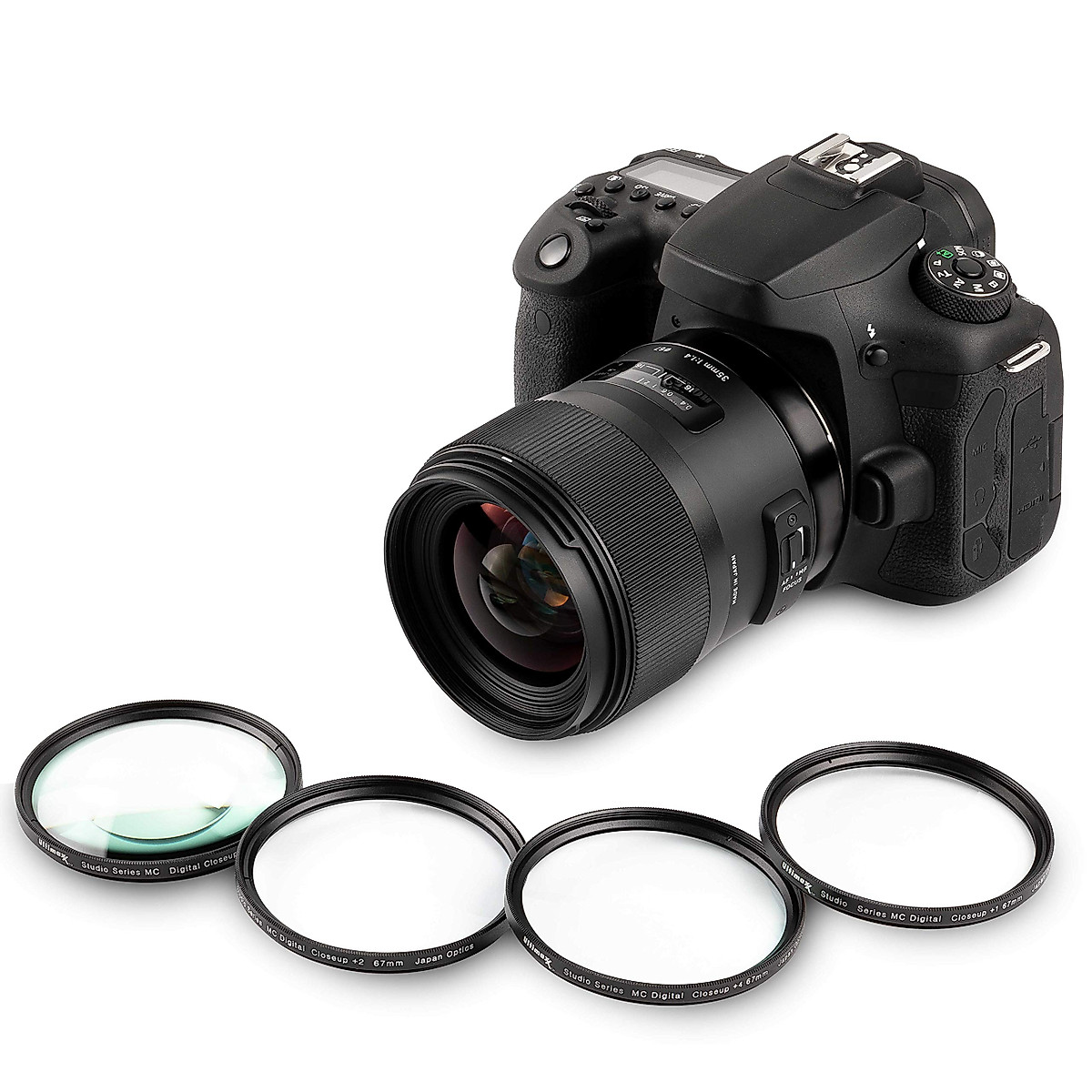 58MM Ultimaxx Professional Four Piece HD Macro Close-up Filter Kit (1, 2, 4, 10 Diopter Filters) for Canon EOS 90D, 80D, 77D, 70D, Rebel T7, T7i, T6i, T6, T6s, T5i, T5, T4i, T3i, T100, SL3, SL2, SL1