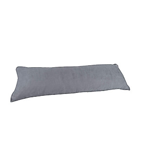 Crescent Bedding 1800 Series Brushed Microfiber Grey Body Pillow Cover - Super Soft and Cozy, Zipper Closure – Hypoallergenic -Wrinkle, Fade, Stain Resistant – Body Pillow Case, (21×54 Inch)