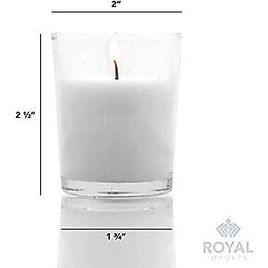 Unscented Clear Glass Votive Candles, Long 15 Hour Burn Time, for Home, Spa, Wedding, Birthday, Holiday, Restaurant, Party, Birthday, 20 Pack
