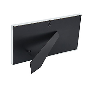 Dporticus Baby Handprint Kit & Footprint Photo Frame for Newborn Girls and Boys, 12 Photo Moments Frame Baby Shower Gifts Set Memorable Keepsake Box Decorations for Room Wall Non Toxic INK (Blue)