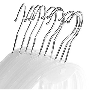 WellieSTR 10PCS Thong Underwear Display Ring Hanger 12", Plastic Round Circle Loop Hook Bikini Swimwear Lingerie Brief Display Hoop Rack Holder