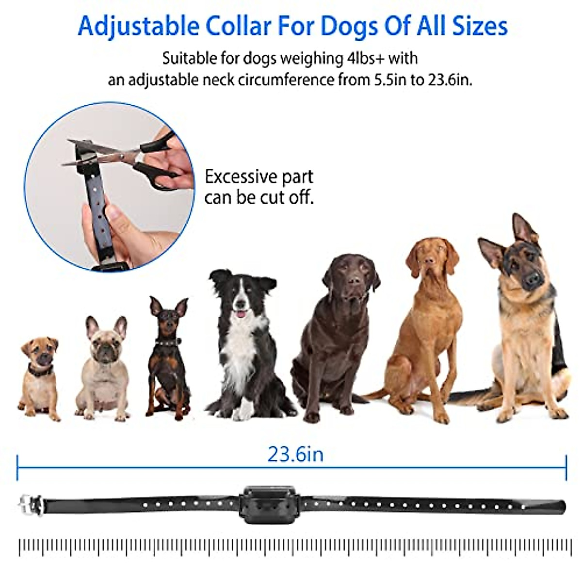 Lirioden Electric Wireless Dog Fence System Electric Fence for Dogs Containment Boundary Automatic Signal Radius Range 722ft, IPX8 Waterproof Rechargeable Tone&Shock Collar for Small Medium Large