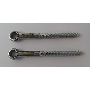 US STAINLESS 2 Pieces Stainless Steel 316 M10 Lag Screw Eye Bolt Forged 10mm x 100mm Marine Grade