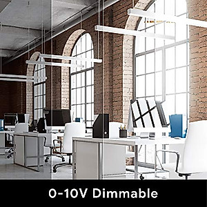 Euri Lighting EUD4-50W103sw-W, Linkable 4FT Dual CCT Tunable Linear Up/Down Light, 50W, 6500lm, 3000K/4000K/5000K, 120-277V, Damp Rated, 0-10V Dimmable, ETL & DLC Certified, 5YR 50K HR Warranty White