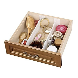 RoomForLife- Drawer Dividers Set of 2 - Dual Adjustable Straight Plastic Dividers fo drawers - Home Organization