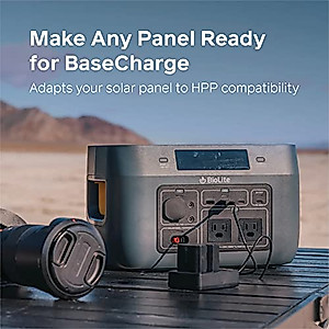 BioLite, Solar MC4 to HPP Adapter Cord, 15” for Solar Compatibility, Works with BaseCharge Power Stations