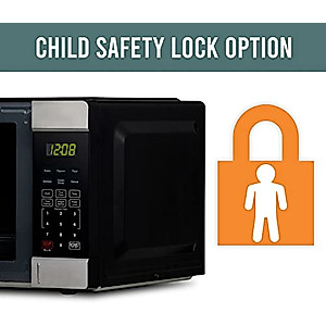 Farberware Countertop Microwave 1000 Watts, 1.1 cu ft - Microwave Oven With LED Lighting and Child Lock - Perfect for Apartments and Dorms - Easy Clean Stainless Steel