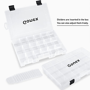 Fishing Tackle Boxes, Transparent Fish Tackle Storage with Adjustable Dividers, Plastic Box Organizer 3600 Tackle Trays, 4 Packs