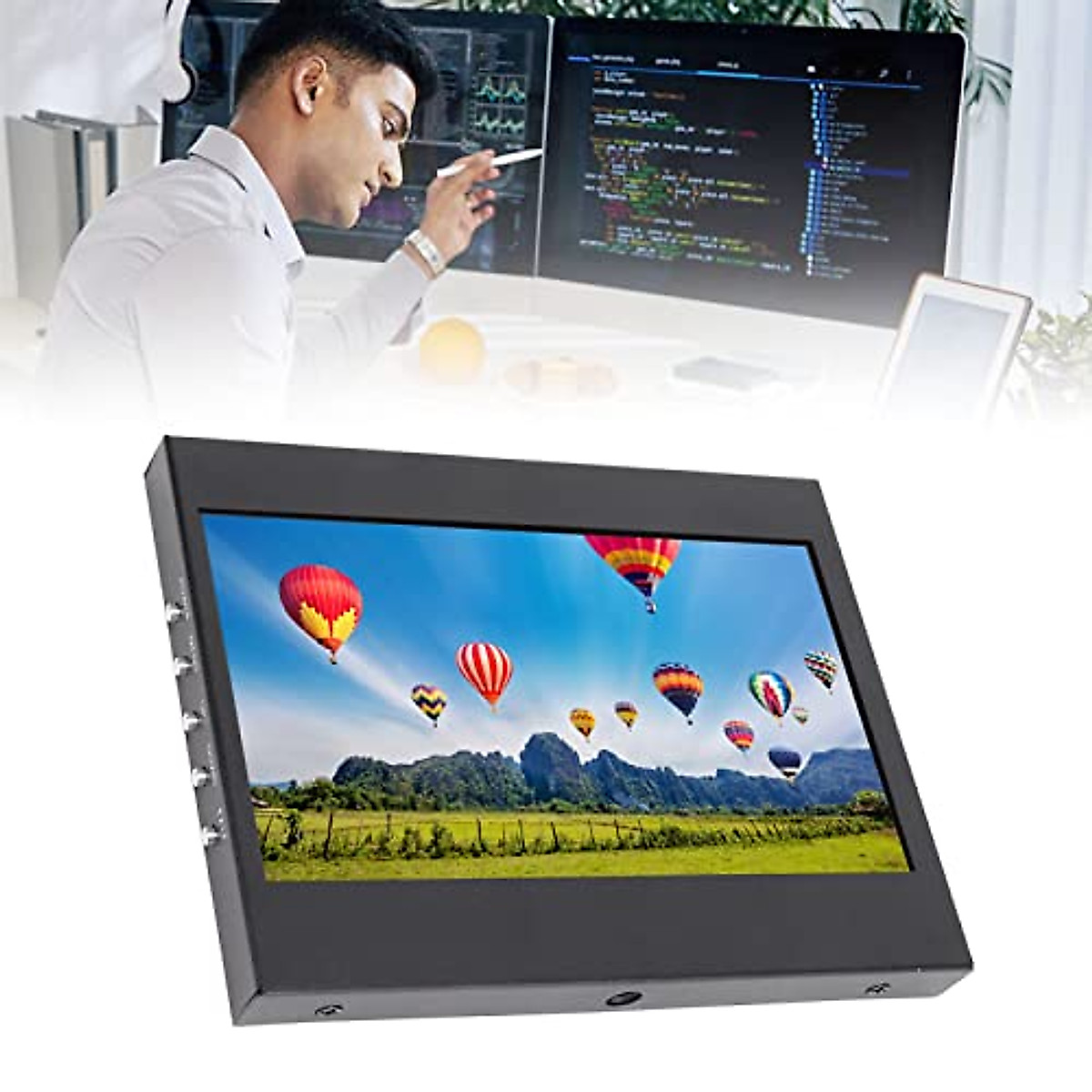 Portable Monitor 7, Inch Capacitive Touch 050121113C Screen Display HD Color Support Multimedia Interface VGA Input