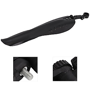 WNSC Bicycle Fenders, Adjustable Curved Design Front Rear Mudguard Easy Disassembly Installation Soft Durable Plastic Black for Mountain Bicycles for Road Bicycles