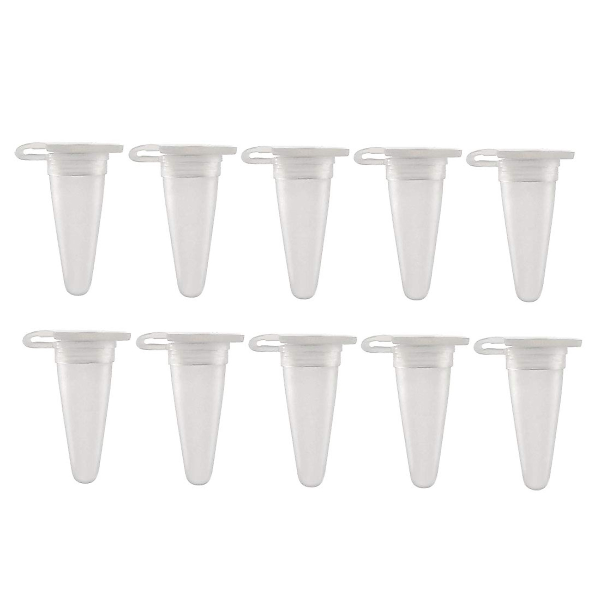 uxcell 50 Pcs 0.1ml Plastic Centrifuge Tubes with Snap Cap, Polypropylene Graduated Micro Centrifuge Tube, Conical Bottom, Clear, Storage Container for Beads Sample Lab
