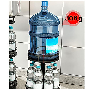 YunNasi Spice Rotating Turntable Metal Black Spinning Spice Rack Lazy Susan Organizer Spice Racks Free Standing for Kitchen Storage (Round, 2 Tier)