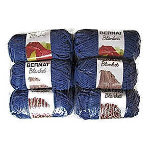 Bernat Blanket Yarn, 5.3oz, 6-Pack (Navy)