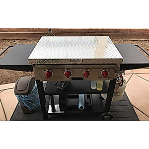Premium Home Griddle Cover: for Camp Chef FTG600 Griddle Cover, Camp Chef Accessories, Camp Chef Flat Top Grill Cover, Camp Chef Cover, Great for Outdoors, use as Tabletop, Diamond Plate Aluminum
