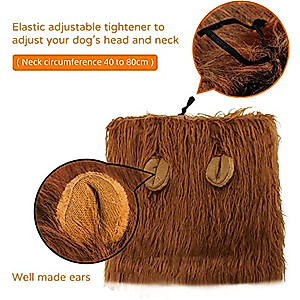 Dog Halloween Costumes Lion Mane for Dog Halloween Party Realistic and Funny Lion Wig Clothes for Large Medium Sized Dogs for Cosplay