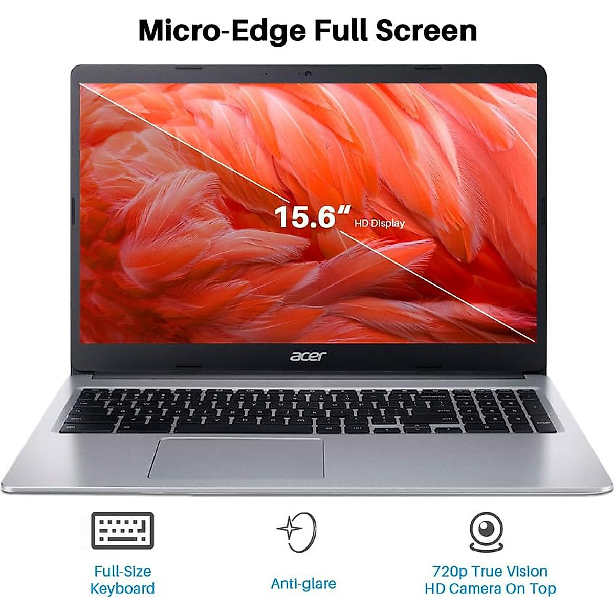 acer Chromebook Light Laptop 2023, 14" FHD Touchscreen IPS, Dual-Core Intel Celeron N4020, 4GB RAM, 128GB Storage (64GB eMMC + 64GB SD), Webcam, WiFi 5, 12+ Hr Battery, Chrome OS, w/MarxsolAccessory