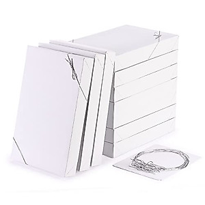 MPFY- White Shirt Gift Wrap Boxes with Tissue Paper and Wrapping Band,10 Pack, White, 15”x9.5"x2", Gift Box, Gift Boxes with Lids, Gift Boxes for Presents, White Box, Box for Gift, Wedding Gift Box