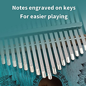 Kalimba Thumb Piano 17 Keys, Portable Mbira Finger Piano Gifts for Kids and Adults Music Instrument Thumb Pianos - 17 Keys Green