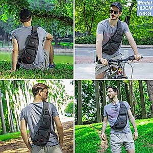 NICGID Sling Bag Chest Shoulder Backpack Crossbody Bags for Men Women, Army Green