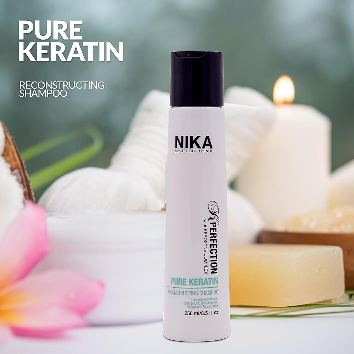 NIKA Fairy Silk- Pure Keratin Reconstructing Shampoo, 8.50fl X1
