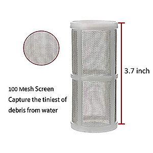Tool Daily Garden Hose Filter for Pressure Washer Inlet Water, Sediment Filter Attachment, with 100 Mesh and 40 Mesh Screen
