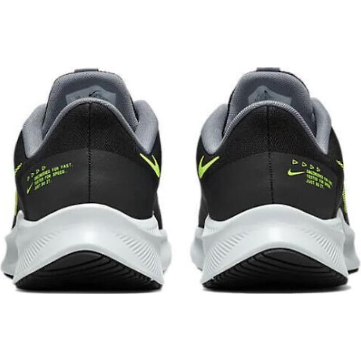 Nike Men's Quest 4 Platform Running Shoes, Black/Volt-Dk Smoke Grey, 11 M US
