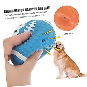 MERRYHAPY 3pcs Teething Ball Toys Teething Toy Squeaky Animal Chewing Toys Fetch Toys for Large Dogs Pet Chew Toys Balls for Dogs Rubber Balls Dog Balls Dog Sound Toy Emulsion Puppy