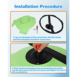 FAHKNS Spin Chair for Kids, Sensory Swivel Chair, Swivel Chair for Autism Kids Training Concentration, Outdoor and Indoor Non Slip Metal Base Sensory Chair Relieving Toddlers Sickness Symptoms