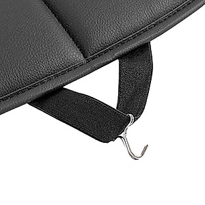 Motor Trend Seat Covers for Cars Trucks SUV, Faux Leather 2-Pack Black Padded with Storage Pockets, Premium Interior Car Seat Cover