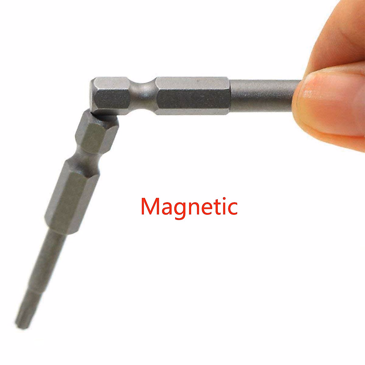 COMOK 10pcs 50mm Long 1/4 Inch Hex Shank T20 Torx Head Magnetic Screw Driver Bit Set Security Tamper Proof Star 6 Point Screwdriver Kit Tools