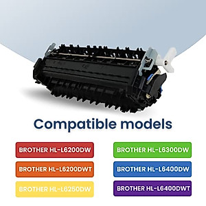 D00V9L001/D008AK001/D01SE6001 Fuser Unit Kit for Brother HL-L6200DW HL-L6200DWT HL-L6250DW HL-L6300DW HL-L6400DW HL-L6400DWT MFC-L6700DW MFC-L6750DW MFC-L6800DW (110/120 Volt - Up to 200K Pages)