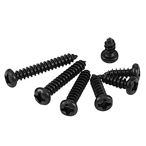 Button Head Screws, 500PCS M3 Cross Drive Button Head Self-Tapping Screws Fastener Assortment Set with Plastic Box Head Bolts Stainless Button Head Screws (Black Carbon Steel)