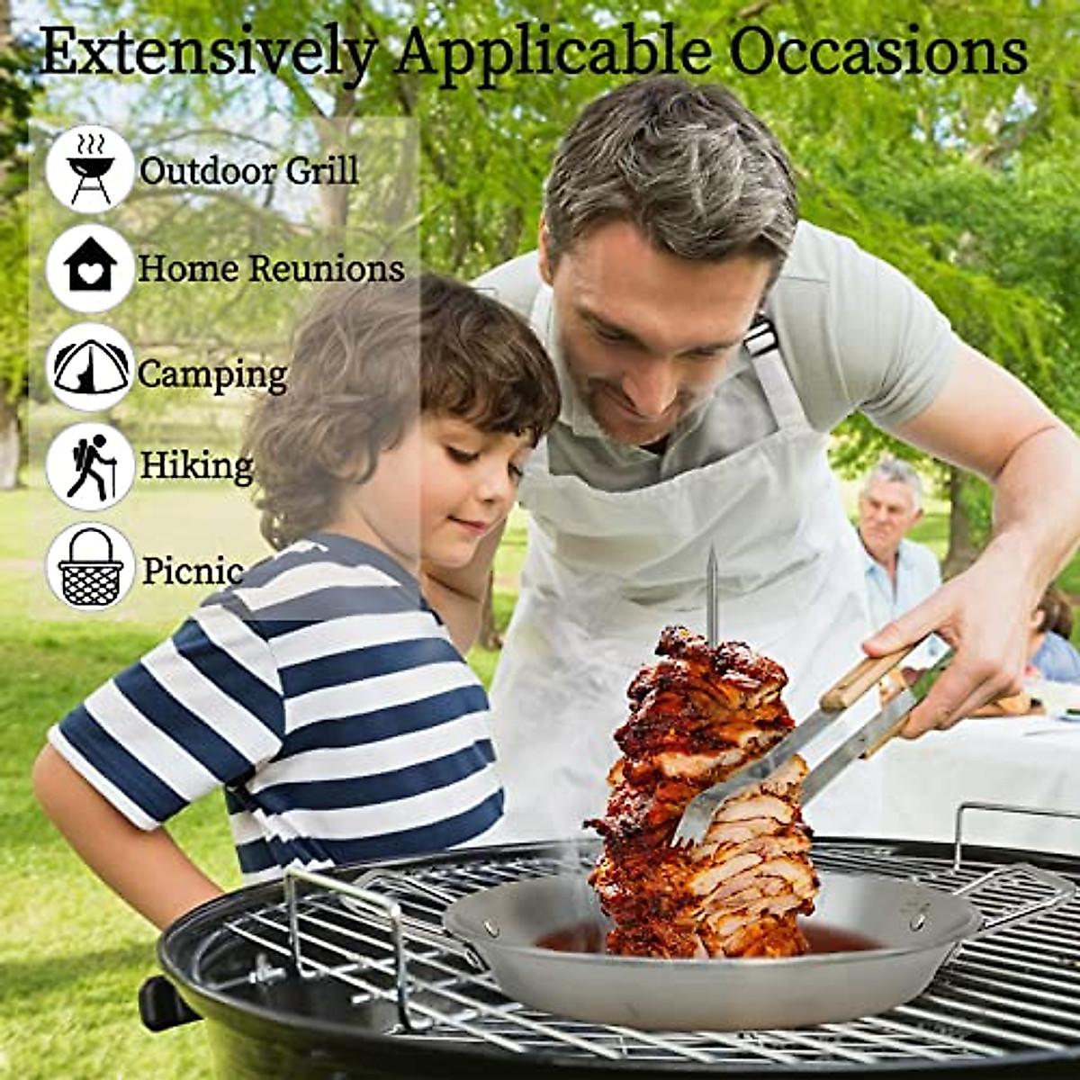 Al Pastor Skewer for Grill | Vertical BBQ Spit & Churrasco Stand