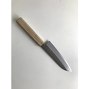 Goh Umanosuke Yoshihiro Small Santoku Knife, silver,brown