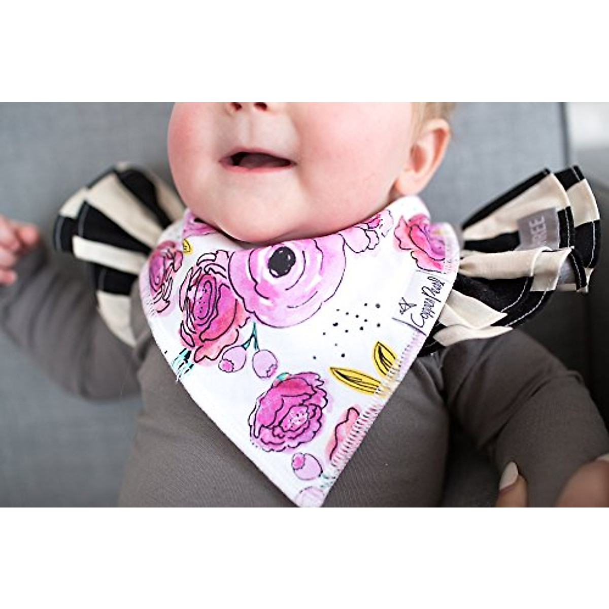 Copper Pearl Baby Bandana Drool Bibs for Drooling and Teething 4 Pack Gift Set “Bloom, Soft Set of Cloth Bandana Bibs for Any Baby Girl or Boy, Cute Registry Ideas for Baby Shower Gifts