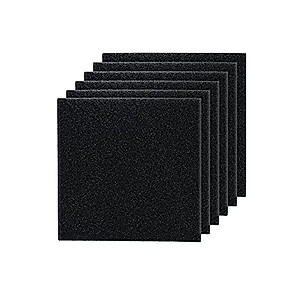 AFACYGN 6 Pieces Fish Tank 9 x 9 x 1 Inch Filter Foam Sponges, Aquarium Bio Sponge Sheet Filter Media Pad, Cut-to-Size Foam for Fish Tank