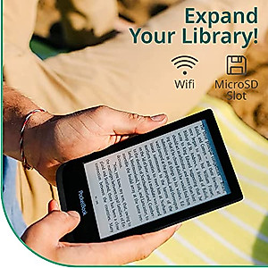 Pocketbook Touch Lux 5 | E-Book Reader | Glare-Free & Eye-Friendly E-Ink Technology | 6ʺ Touchscreen with HD Resolution | Wi-Fi | Adjustable SMARTlight | Micro-SD Slot | E-Reader in Ink Black