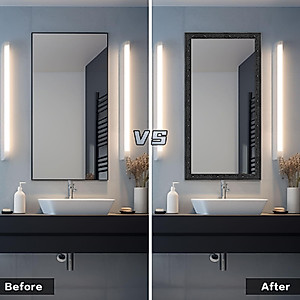 WADILE 180" x 3.1" Crown Molding Peel and Stick, Flexible Wallpaper Border Wall Trim Border, Self Adhesive Mirror Moulding Frame Lines, 3D Edging Foam Ceiling Baseboard, Black