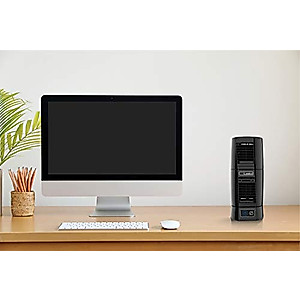 JAROFUREL Lasko T13310 Personal Oscillating Table Tower Fan – Small, Quiet, Portable, Electric Plug-In, Mini Desktop Fans for Staying Cool at Home and Office, Day and Night,Black