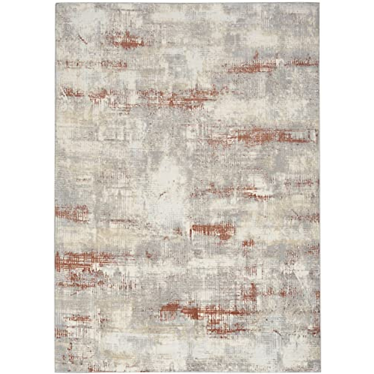 Calvin Klein Rush Ivory/Muti 8' x 10' Area-Rug, Modern, Abstract, Easy-Cleaning, Non Shedding, Bed Room, Living Room, Dining Room, Kitchen (8' x 10')