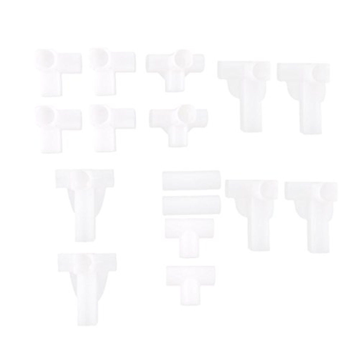 uxcell Shoe Rack Accessories Connectors Set, 16mm Inner Diameter for Repair Assembled Wardrobe, Replacement of Parts 16 Pcs