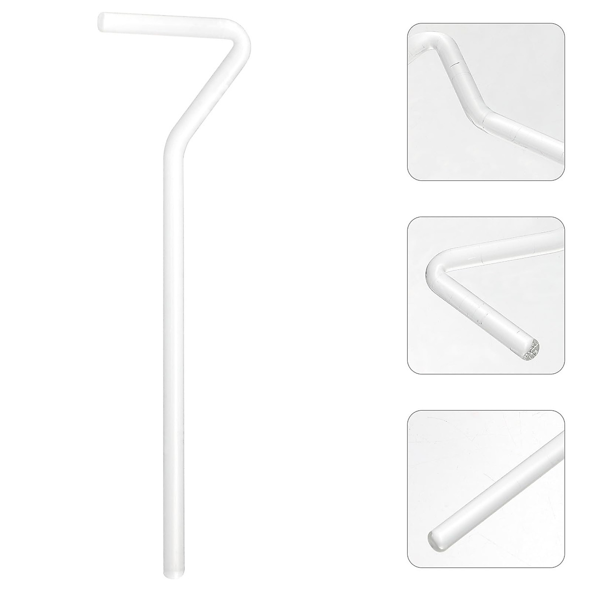 PartyKindom 4 Pcs L- Cell Culture Scraper, Glass Coating Rod Cell Spreaders, Reusable Cell Diffuser Tool for Laboratory Scientific Research Use, Diameter 6mm